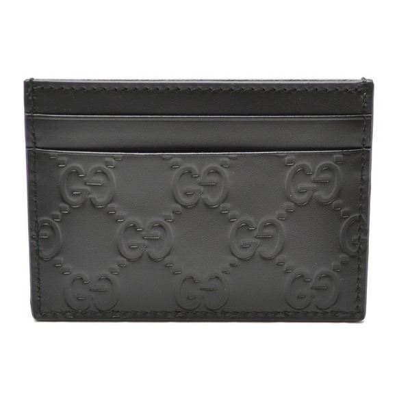 Gucci | Bags | Gucci Guccisima Gg Pattern Card Case Leather Black ...